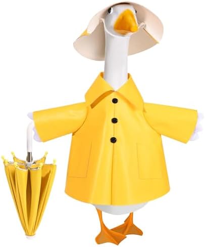 Amazon.com: Kuscul Raincoat Goose Outfit Porch Goose Clothes for 23 ...