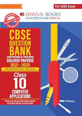 Oswaal CBSE Question Bank Chapterwise and Topicwise SOLVED PAPERS Class ...