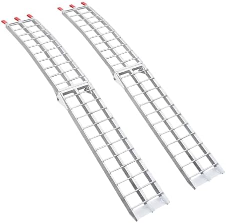 Amazon.com: 2 Pcs Aluminum Folding Loading Ramps, 3000 lbs 7.5ft Arch ...