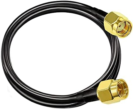 NETBOON SMA Male to RP SMA Male Plug RF Jumper Pigtail RG174 Coaxial Cable Assembly (15CM/5.9 ...