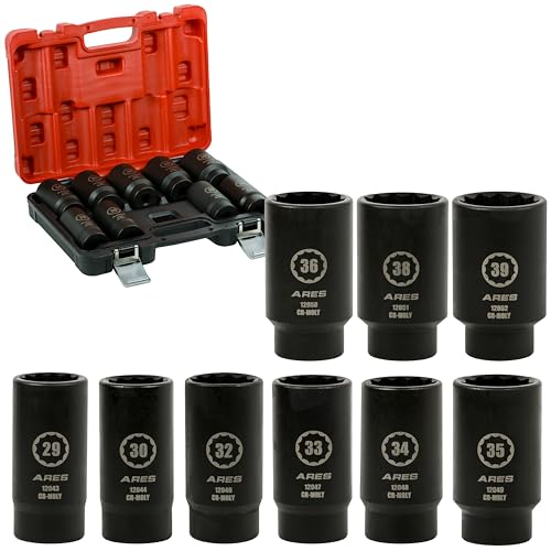 Snapklik.com : 12066-9-Piece Axle Nut Socket Set - 29-39mm Axle Nut ...