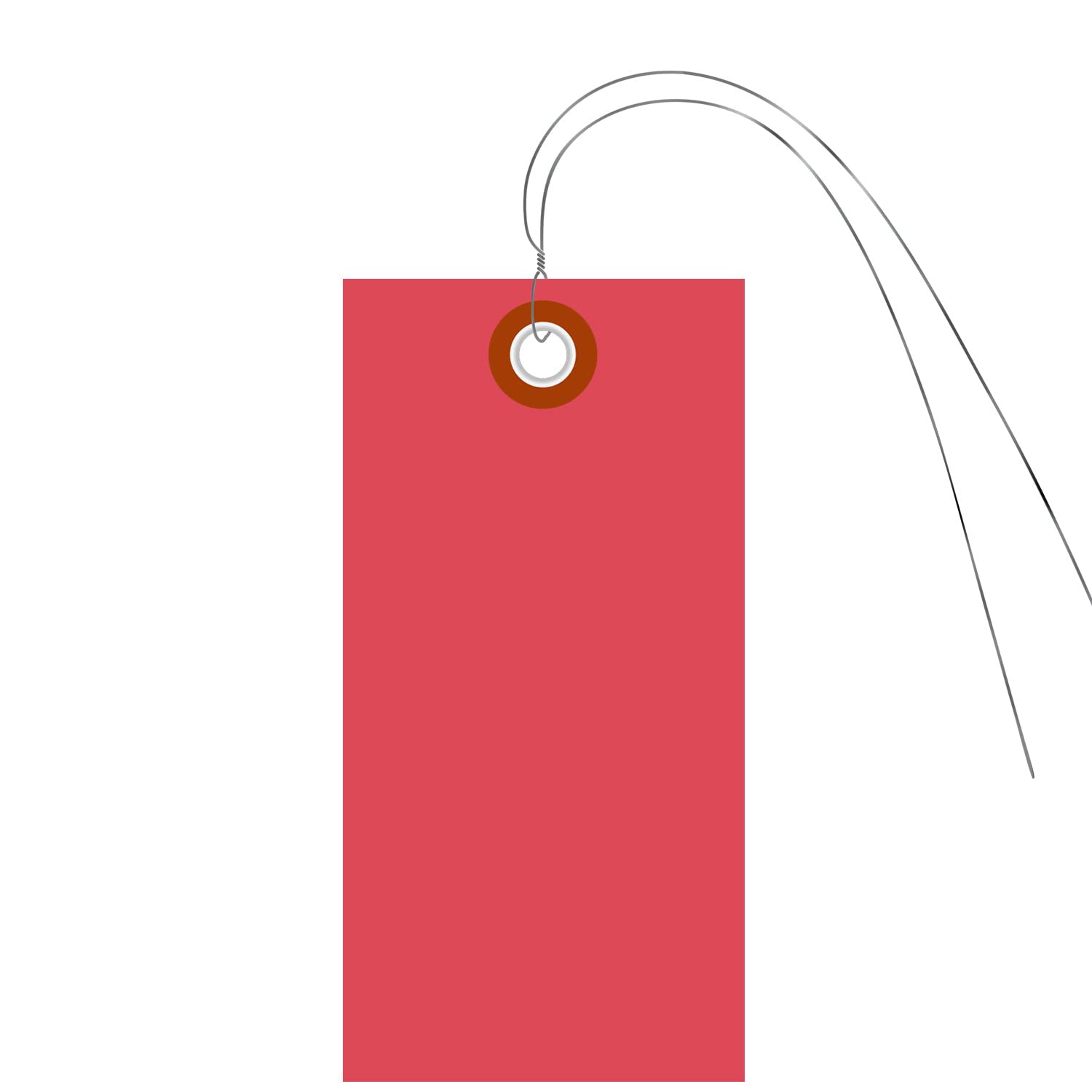 Buy SmartSign Pack of 100 Red Plastic Tags with Wires, 4.75 x 2.375 ...