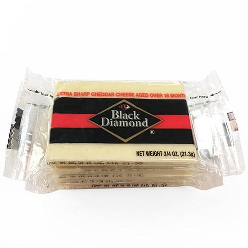 Amazon.com: Extra Sharp Cheddar Cheese Black Diamond Portions - Case (4 ...