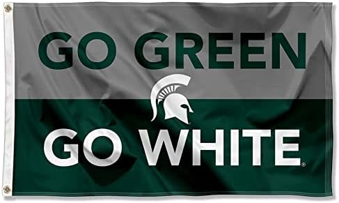 Amazon.com : Michigan State Spartans Go Green Go White Large Outdoor ...