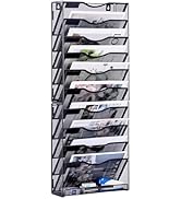 Amazon.com : superbpag Hanging File Organizer, 3 Pocket Wall File ...