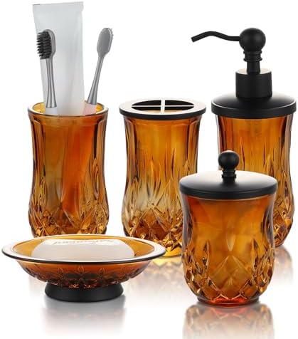 Amazon.com: KRALIX Diamond 4-Piece Bathroom Accessory Set, Includes ...