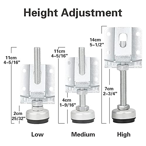 Snapklik.com : Tahikem 4 Pack Heavy Duty Leveling Feet, Furniture Leg ...