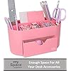 Amazon.com: Pink Desk Organizer for Office Supplies and Desk ...