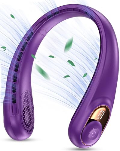 Amazon.com: Neck Fan, Portable Fan around Neck, 5200 mAh Battery ...