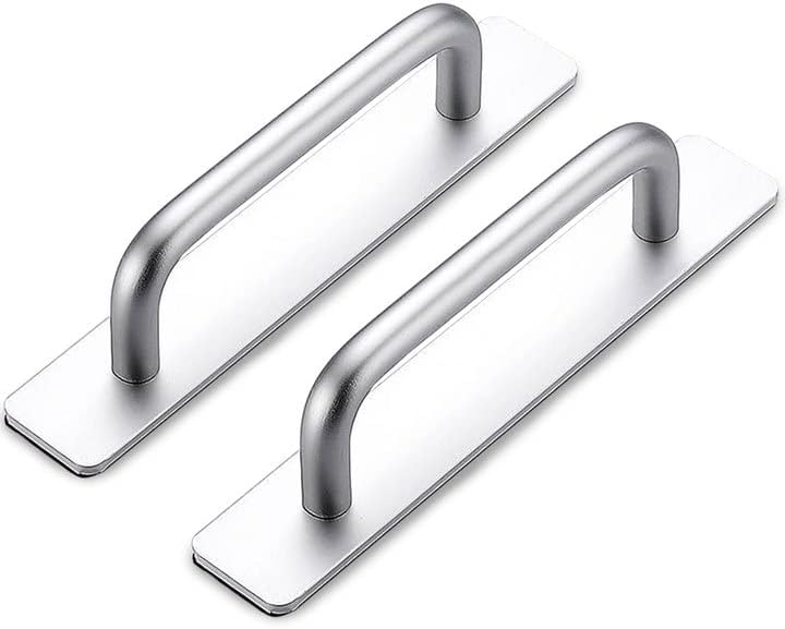 iTYOOS 2 PCS Black Kitchen Cupboard Handles Self Stick Cabinet Drawer ...