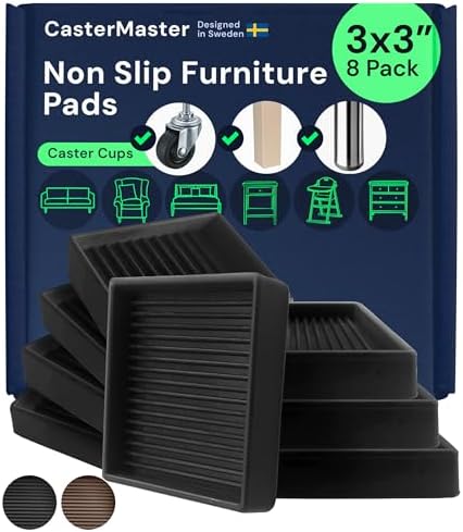 iPrimio Furniture Bed Wheel Stopper, Solid Rubber Caster Cups for ...