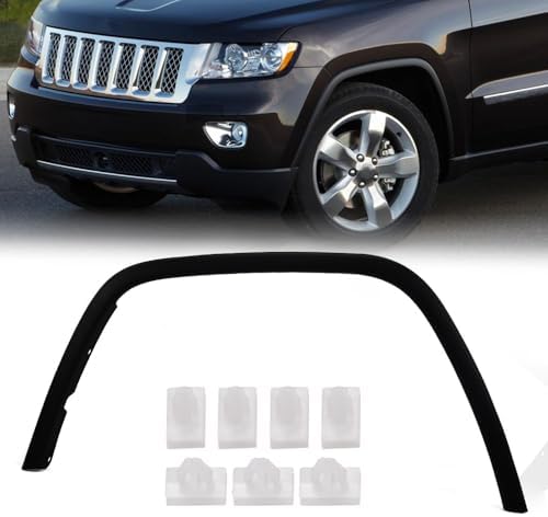 Amazon.com: Silscvtt Black Plastic Front Passenger Side Fender-Flare ...