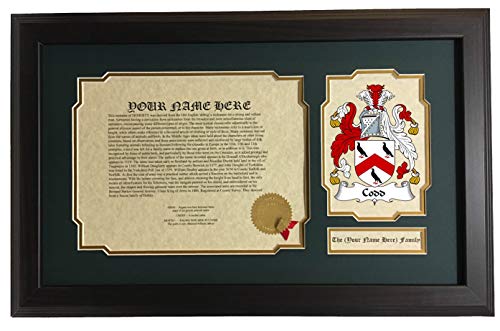Amazon.com: Codd - Coat of Arms and Last Name History, 14x22 Inches ...