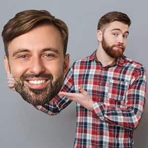 Amazon.com: Custom Upload Your Photo Life Size face Big Head, Wedding ...