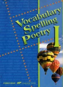 A Beka Book Vocabulary Spelling Poetry I (7th Grade Student Quizzes ...