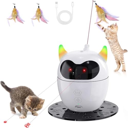 BitPeUG 3 in 1 Cat Toys Rechargeable, Interactive Cat Toys for Indoor ...