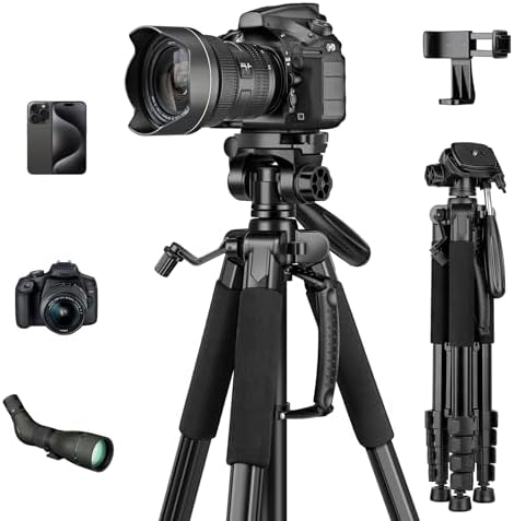 Amazon.com : Neewer Alluminum Alloy 62"/158cm Camera Tripod with 360 ...