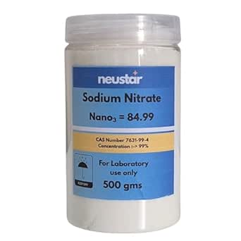 Neustar NaNO3 Sodium Nitrate 500g Jar | 99% Pure, High Purity Chemical ...