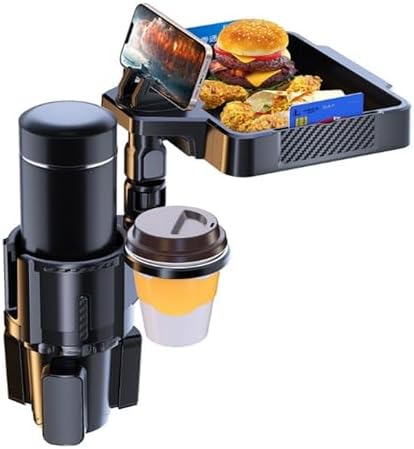 Amazon.com: Piemmm 2 in 1 Car Food Tray for Eating Car Cup Holder with ...