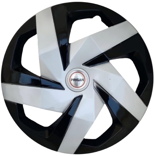 Prigan Magnite Silver Black Wheel Cover 16", for All 16 Inch Cars (Set ...