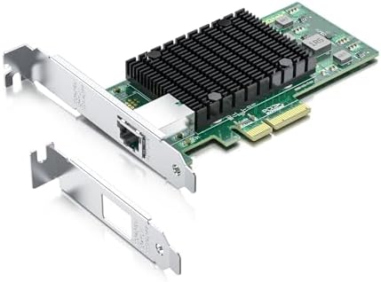 Amazon.com: 10Gtek 10Gb PCI-E NIC Network Card, Single Copper RJ45 Port ...