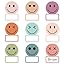 Amazon.com: Whaline 135Pcs Boho Smile Face Name Tag Stickers 9 Designs ...
