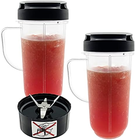 Amazon.com: Magic Bullet Blender Cups,Tall 22oz Cup with Handle Cross ...
