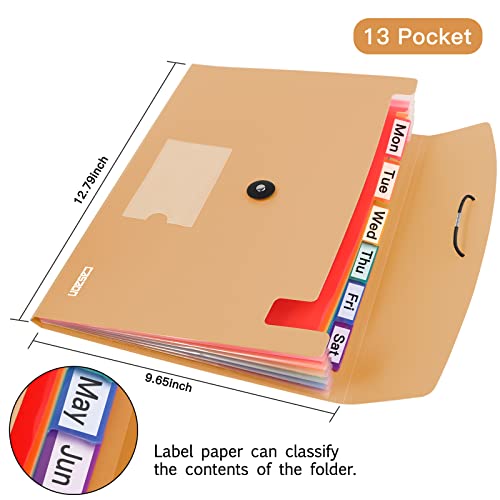 Snapklik.com : 7 Pocket Accordian File Folders, Expanding File Folder ...