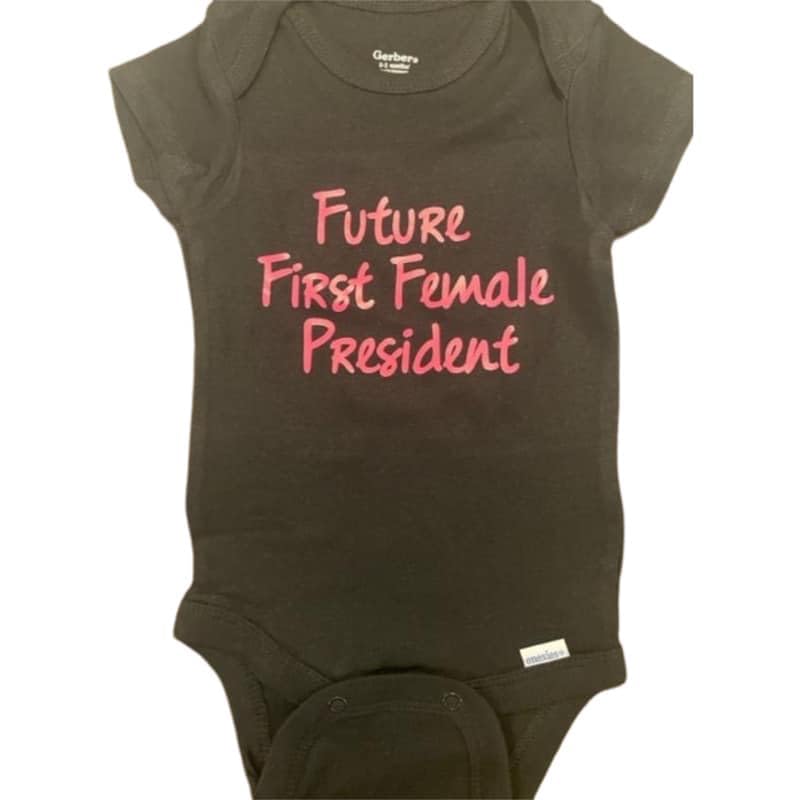 Amazon.com: Future First 1st Female president funny baby girl onesie ...