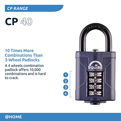 Squire Heavy Duty Padlock (CP40 Multipack x4) – Toughest Steel Shackle ...