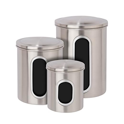 Honey-Can-Do 스테인리스 다용도 캐니스터 3종 세트 33% 할인 후 18.11불 - MODUBA