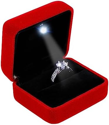 Amazon.com: Noble Ring Box with Light - Slim LED Light Up Jewelry Gift ...