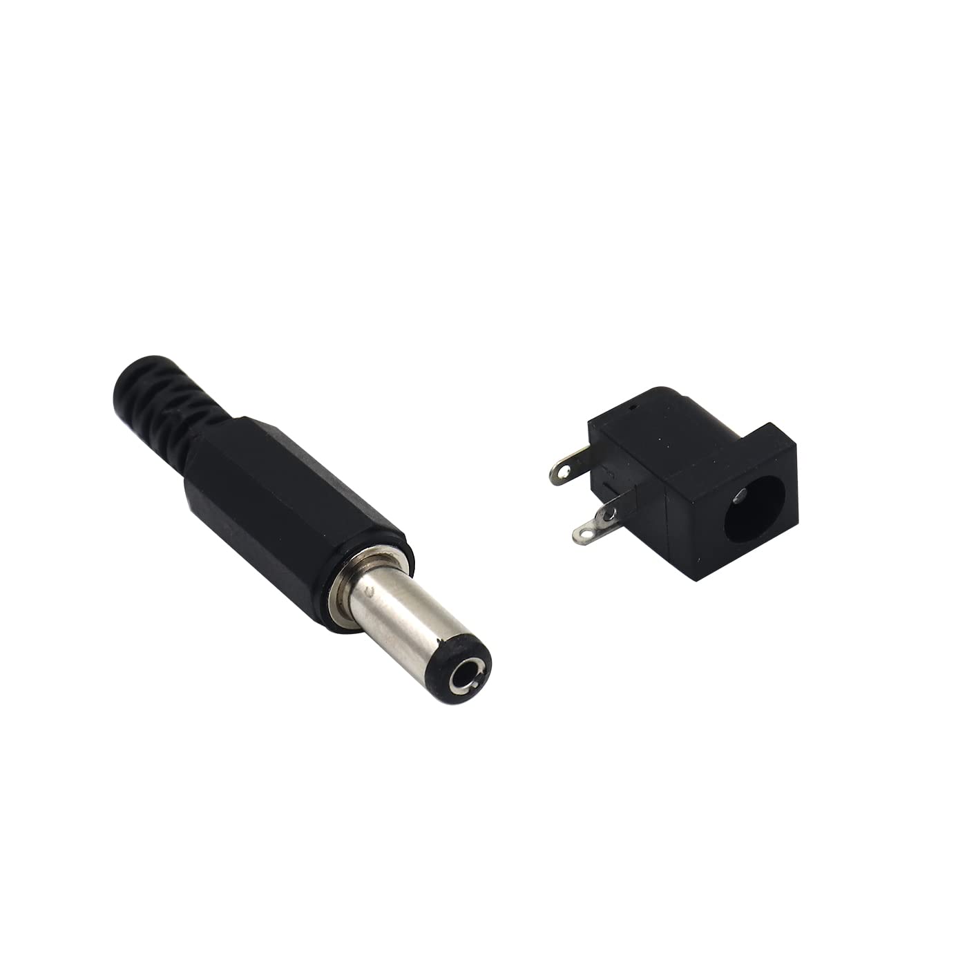 Electronic Spices Male Plug and Female Jack 3 Pin Pcb Panel Mount Dc ...