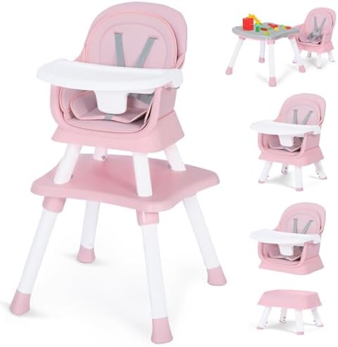 Amazon.com : Kinder King 8 in 1 Baby High Chair, Coverts to Dining ...