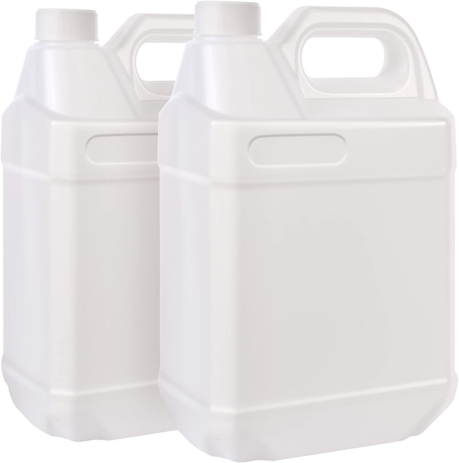 BPFY 2 Pack 1 Gallon Clear Plastic Jugs with Lids, Water Jug Storage ...