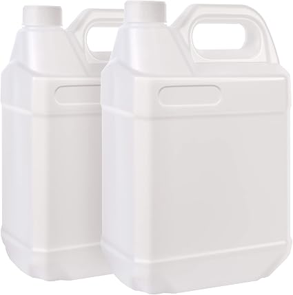 BPFY 2 Pack 1 Gallon Clear Plastic Jugs with Lids, Water Jug Storage ...