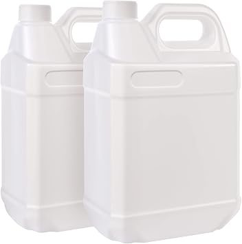 BPFY 2 Pack 1 Gallon Clear Plastic Jugs with Lids, Water Jug Storage ...