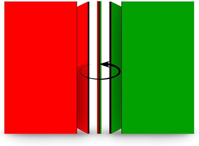 Amazon.com: 1" x 2" / 25-Pack Rectangular Red/Green Reversible Magnets ...