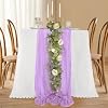 Amazon.com: Lilac Table Runner, 10FT Rustic Gauze Lavender Table Runner ...
