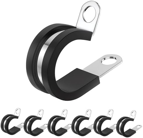 30 Pack Cable Clamp, 3/4 Inch Stainless Steel Wire Clamp with Metal ...