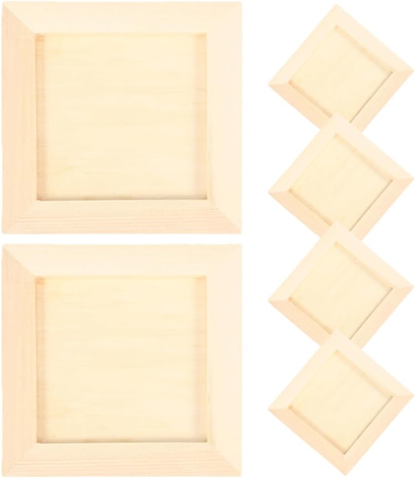 Amazon.com: Tofficu 6Pcs Wooden Picture Frames for Crafts, Unfinished ...