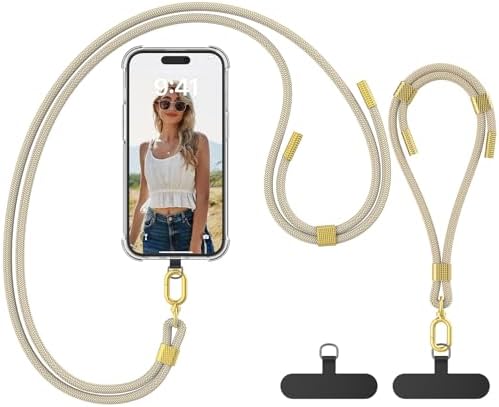 CASLORD Phone Lanyard, 1.6m Adjustable Universal Phone Strap Crossbody ...