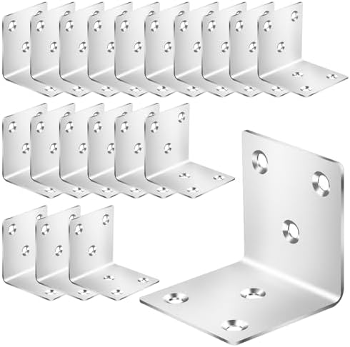 Amazon.com: 20 PCS Corner Brace 2 X 2 Inch Stainless Steel L Brackets ...
