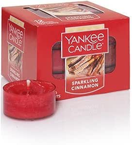 Yankee Candles Sparkling Cinnamon Tea Lights : Amazon.co.uk: Home & Kitchen