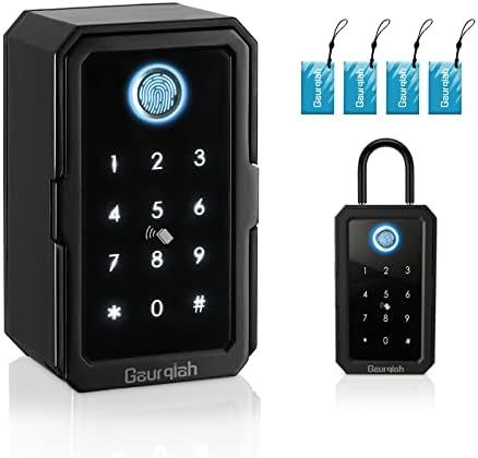 Amazon.com: LOQRON Smart Key Lock Box, Bluetooth Fingerprint Lock Box ...