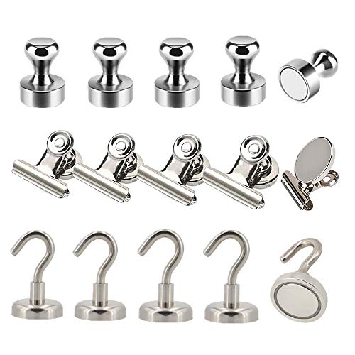 Refrigerator Magnetic Push Pins/Magnetic Clips/Magnetic Hooks - Mzpre ...