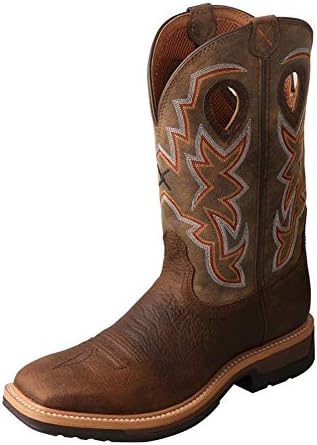 Amazon.com | Twisted X Men's 12" Western Work Boot, Square Toe Alloy ...