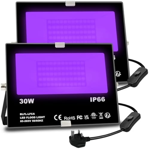 100W LED Black Light, UV Light LED Floodlight Outdoor AC 220-240V IP65 ...