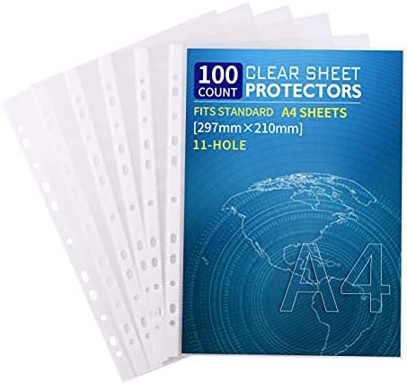 Sheet Protector (Clear, 100 Pieces, A4) : Amazon.ae: Office Products