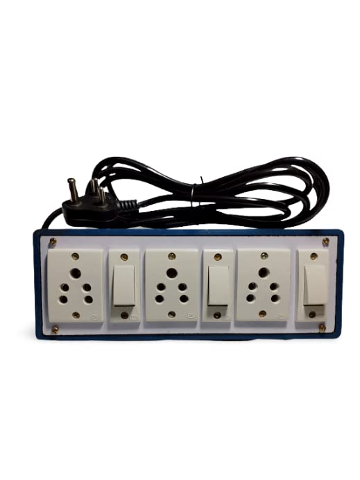 Buy KESARIYA Blue Outlet Electrical Extension Switch Board CPL Sockets ...